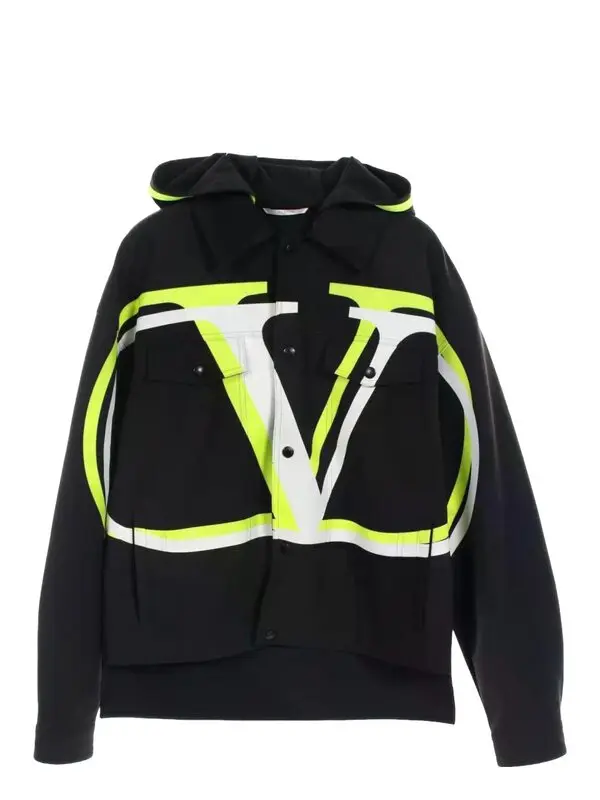 Valentino Garavani 2000s Vlogo Hooded Jacket - Black