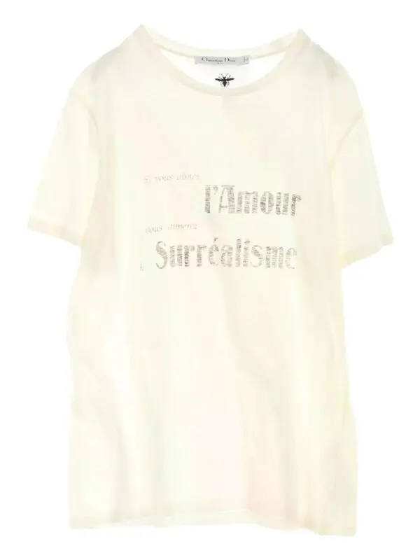 Dior 2010s Bee-motif Crew-neck T-shirt - White