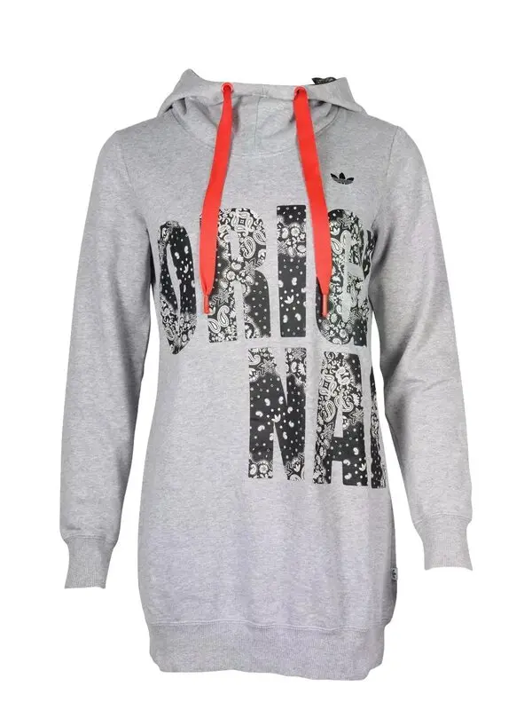 Adidas Logo-print Hoodie - Grey