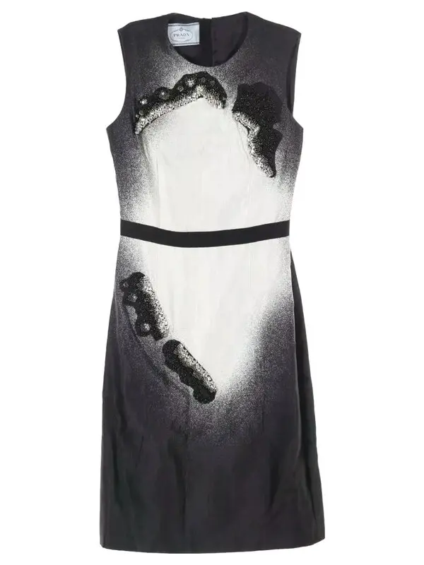 Prada 2010s Bijou Gradation Dress - Black