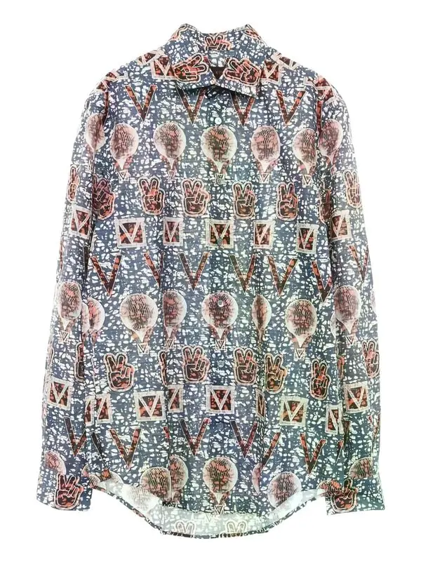 LOUIS VUITTON All-over Patterned Shirt - Blue