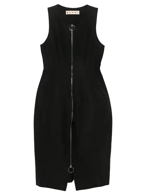 Marni 2000s Cotton Midi Dress - Black