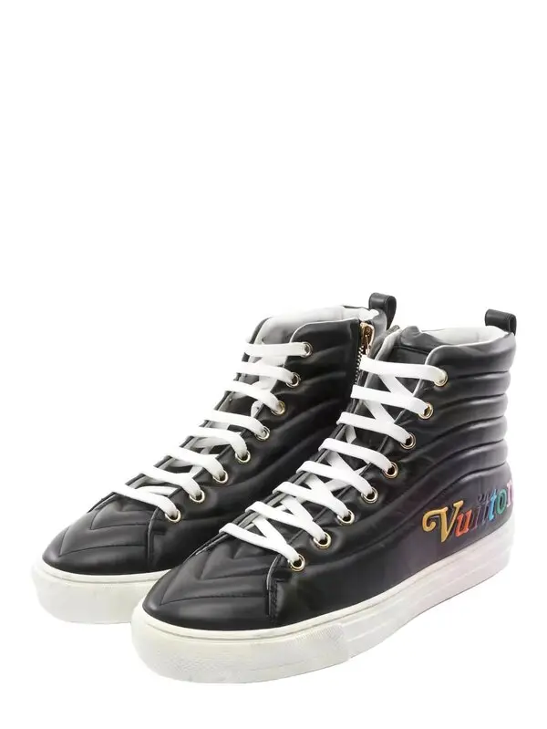 LOUIS VUITTON Stellar Line Quilted High-top Sneakers - Black