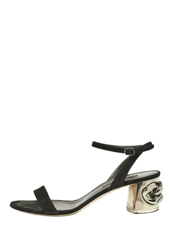 Casadei Leather Heeled Sandals - Black