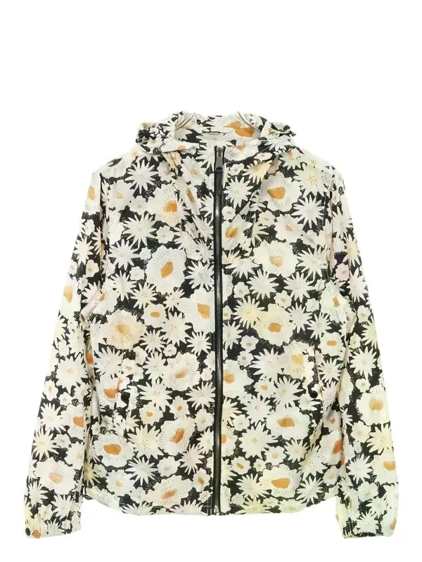 Burberry Daisy-print Zip-up Jacket - Black