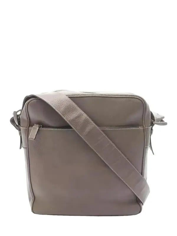 Prada 2000s Leather Shoulder Bag - Brown