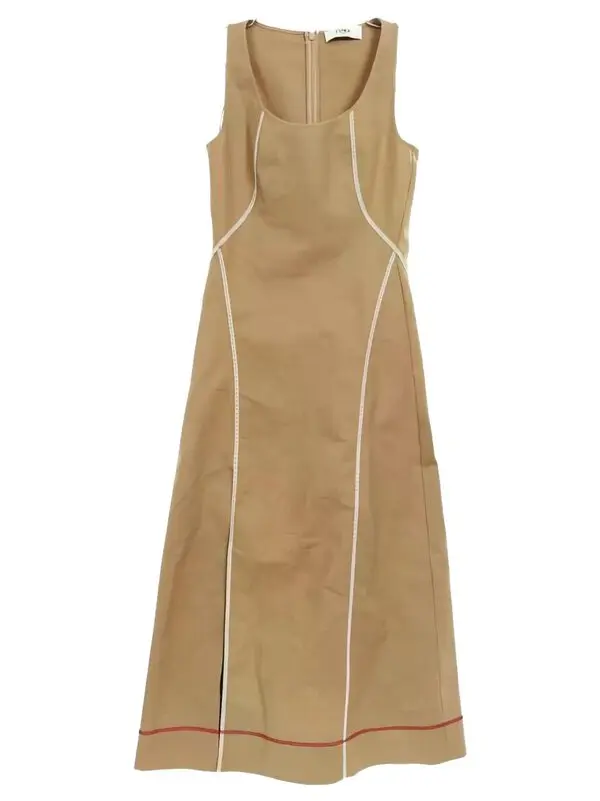 Fendi 2010s Cotton Midi Dress - Neutrals
