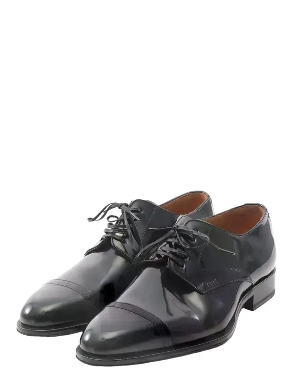 Dior Leather Cap-toe Shoes - Black
