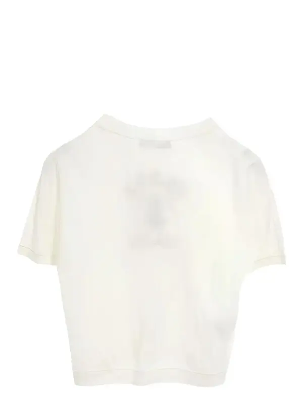 Prada Logo-intarsia Short-sleeve T-shirt - White