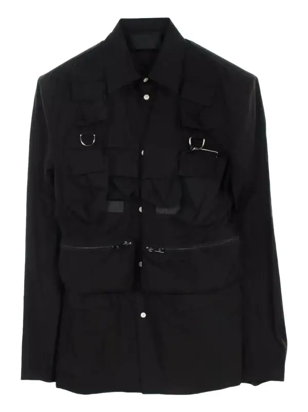 Prada 2020s Single-breasted Shirt Jacket - Black