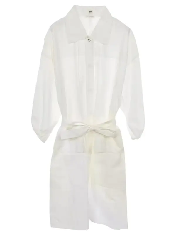 Hermès Tie-waist Shirt Dress - White