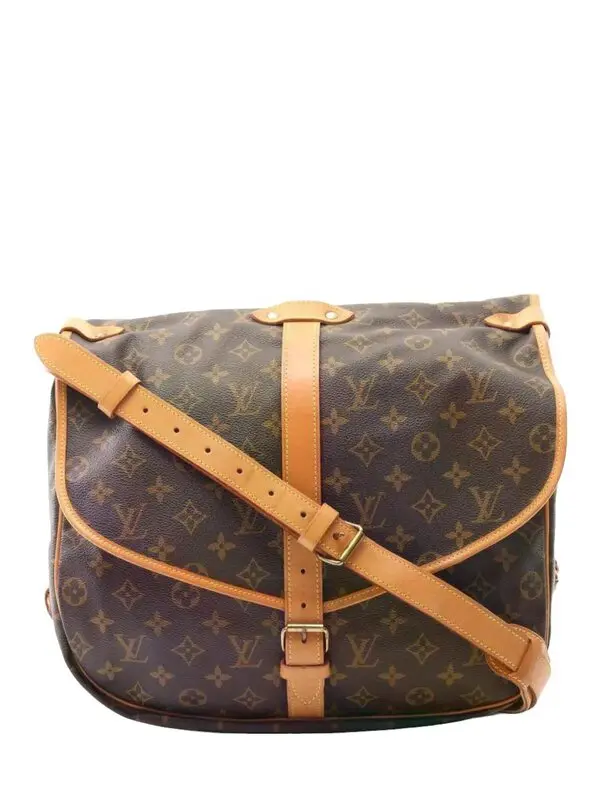LOUIS VUITTON 1987 Saumur 35 Shoulder Bag - Brown