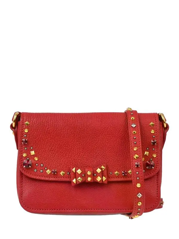 Miu Miu 2000s Studded Crossbody Bag - Red