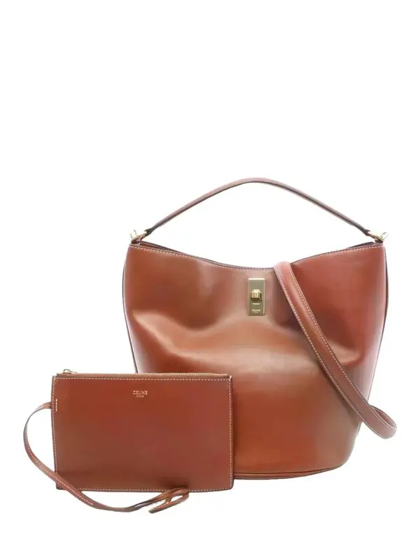 Celine 2010s Teen Bucket 16 Leather Tote Bag - Brown