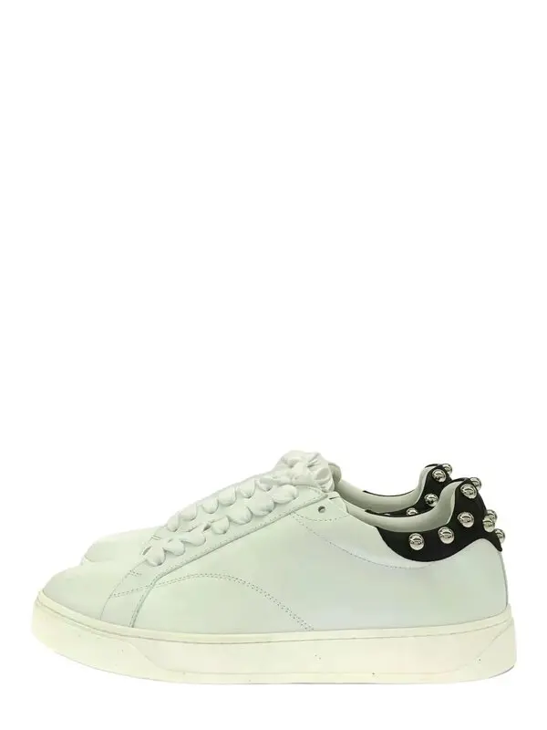 LANVIN Leather Stud-embellished Sneakers - White