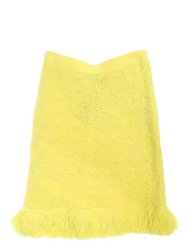 Bottega Veneta 2020s Fringe Mini Skirt - Yellow
