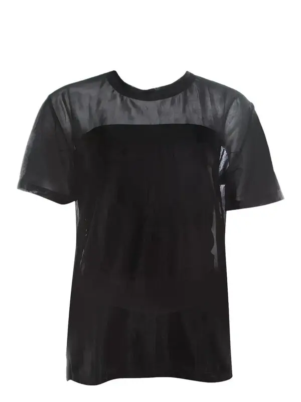 Prada Sheer Panel T-shirt - Black