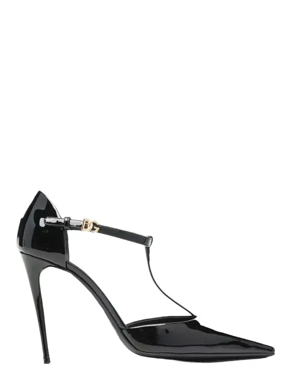 Dolce & Gabbana 105mm Dg-plaque Pumps - Black