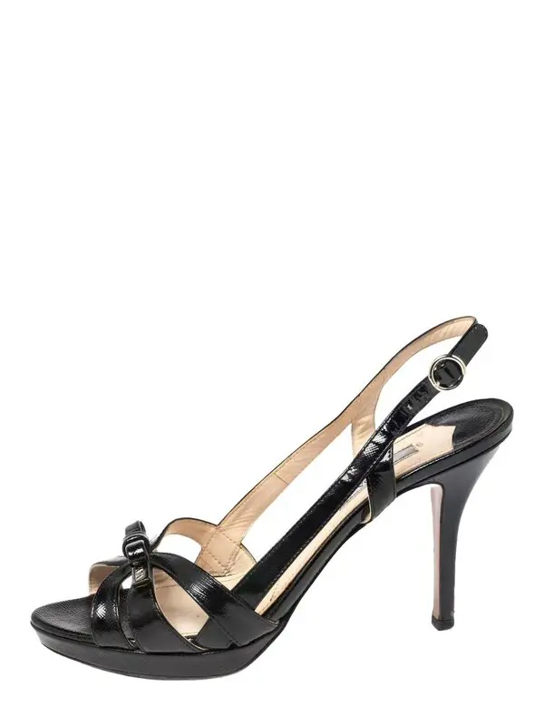 Prada 105mm Leather Sandals - Black