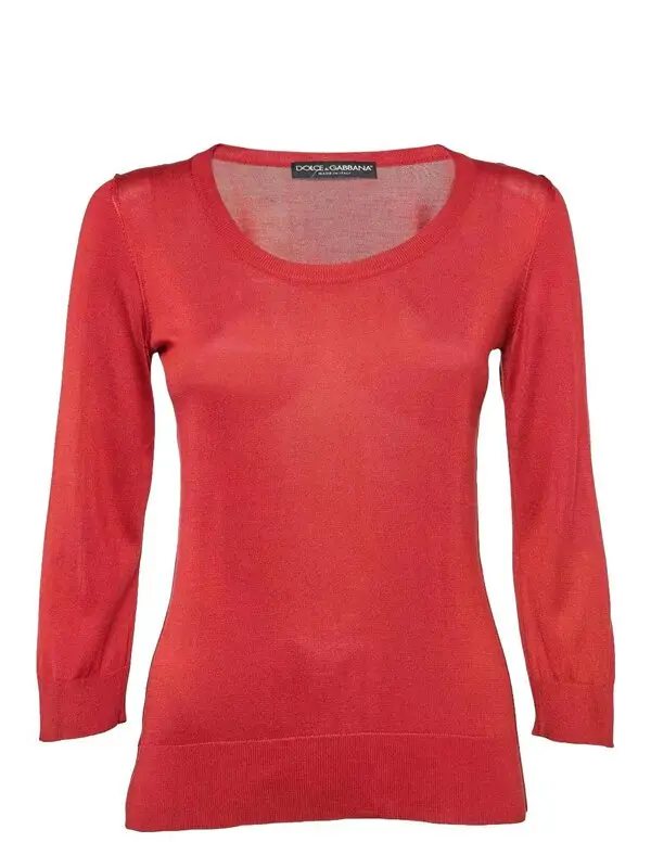 Dolce & Gabbana Round-neck Long-sleeve Top - Red
