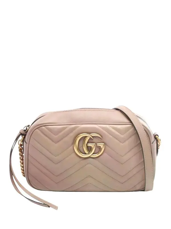 Gucci Gg Marmont Matelassé Leather Crossbody Bag - Pink