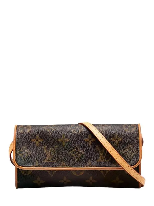 LOUIS VUITTON Pre-owned Monogram Pochette Twin Pm Crossbody Bag - Brown