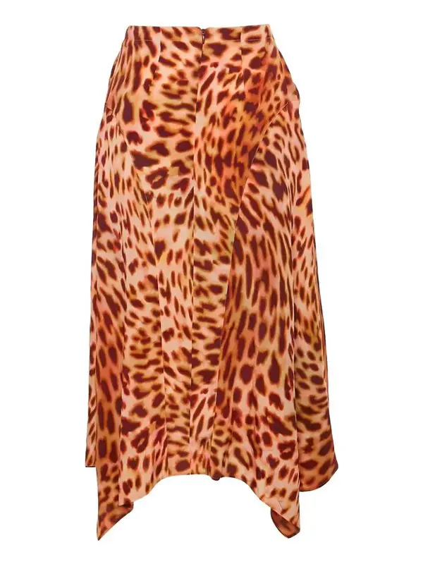 Stella McCartney Leopard-print Asymmetric Hem Skirt - Pink