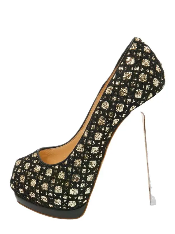 GIUSEPPE ZANOTTI Vintage 160mm Sharon Peep Toe Pumps - Black