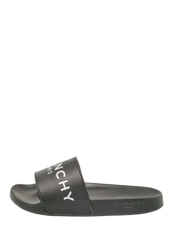 Givenchy Logo-embellished Flat Sandals - Black