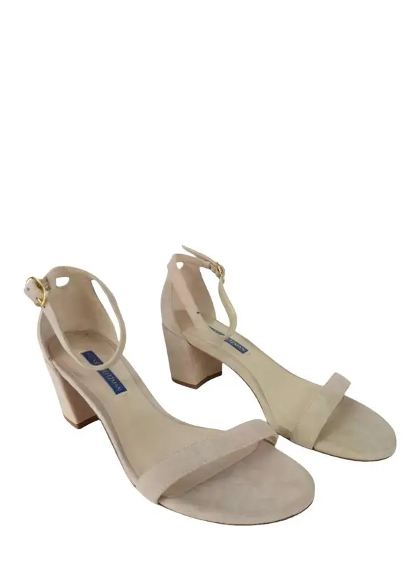 STUART WEITZMAN 65mm Suede Block Heels - Neutrals