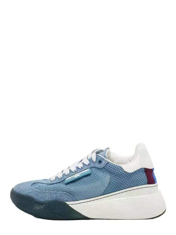 Stella McCartney Denim-mesh Platform Sneakers - Blue