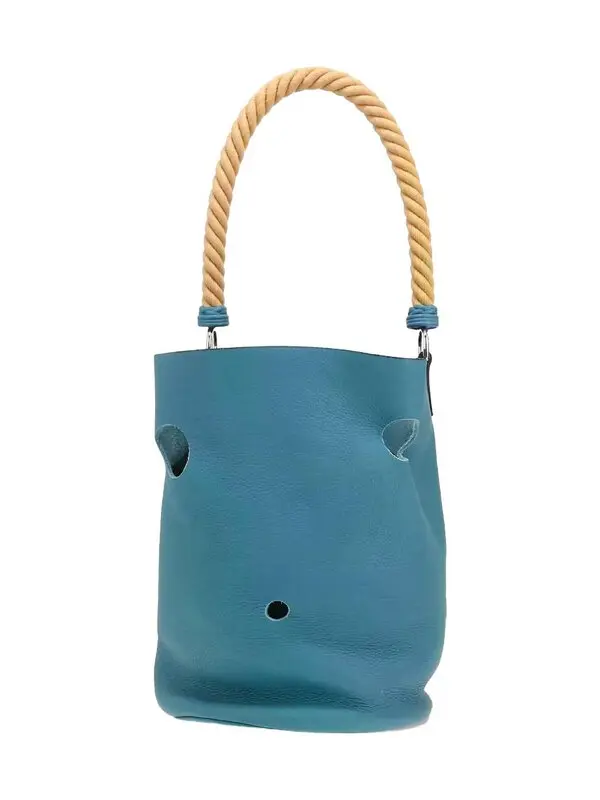 Hermès Pre-owned Mangeoire Leather Bucket Bag - Blue