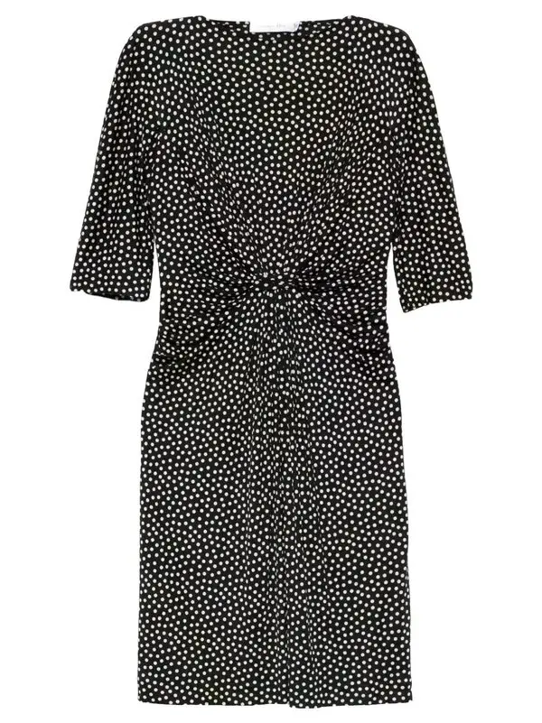 Dior 2010s Polka Dot-print Midi Dress - Black