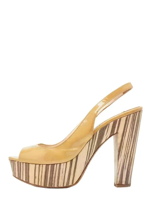 Prada 120mm Slingback Peep-toe Sandals - Neutrals