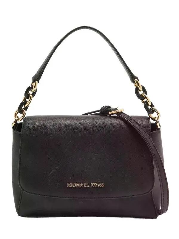 Michael Kors Sofia Leather Shoulder Bag - Black