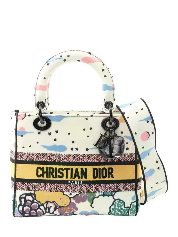 Dior Lady D-lite Tote Bag - White