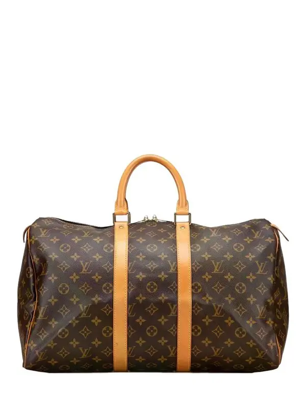 LOUIS VUITTON 1995 Monogram Keepall 45 Travel Bag - Brown