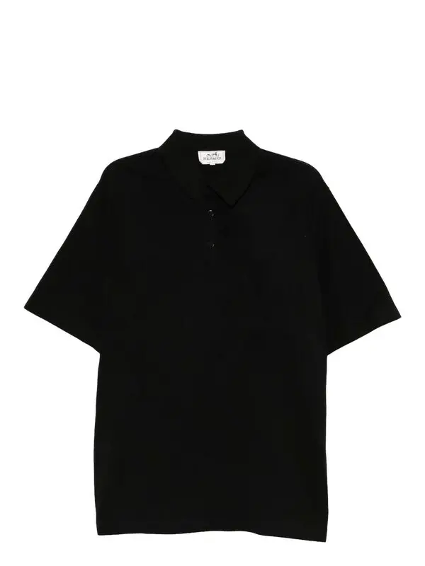 Hermès Cotton Polo Top - Black