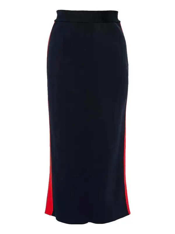 Stella McCartney Side-stripe Pencil Skirt - Blue