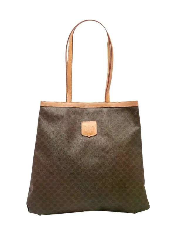 Celine 2014 Macadam Coated Canvas Tote Bag - Brown