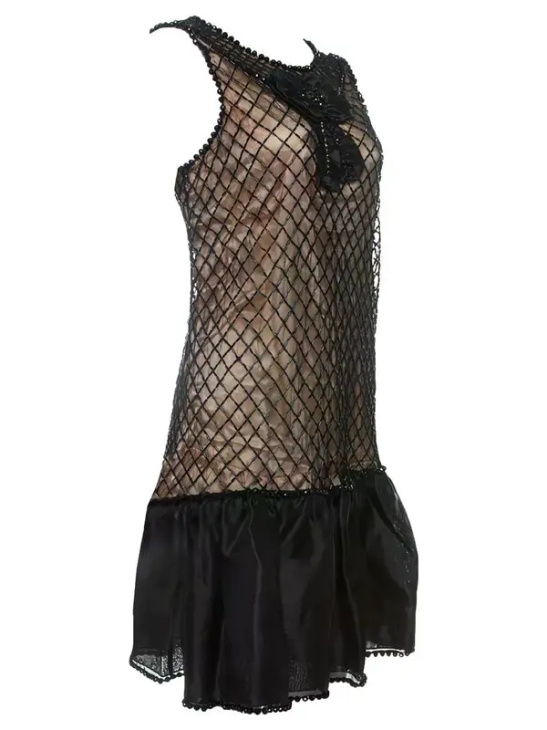 Valentino Garavani Beaded Silk Dress - Black