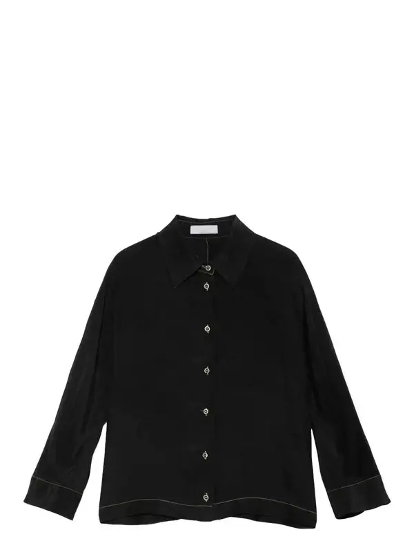 Prada 2000s Silk Shirt - Black