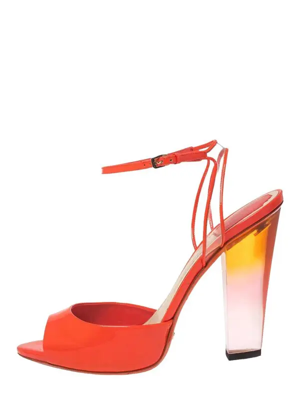 Dior 120mm Patent-leather Ankle-strap Sandals - Red