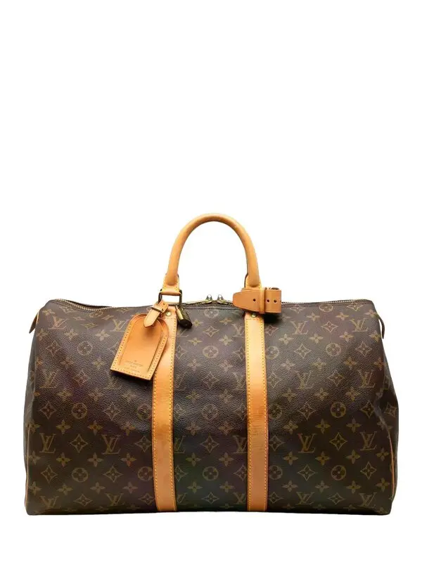 LOUIS VUITTON 1991 Monogram Keepall 45 Travel Bag - Brown