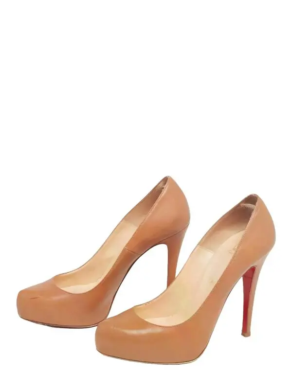 CHRISTIAN LOUBOUTIN 115mm Leather Platform Pumps - Neutrals