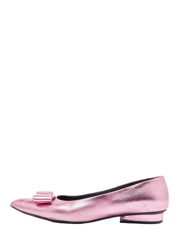 FERRAGAMO Vara Bow Leather Pumps - Pink