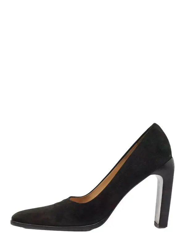 Gucci 105mm Suede Heeled Pumps - Black