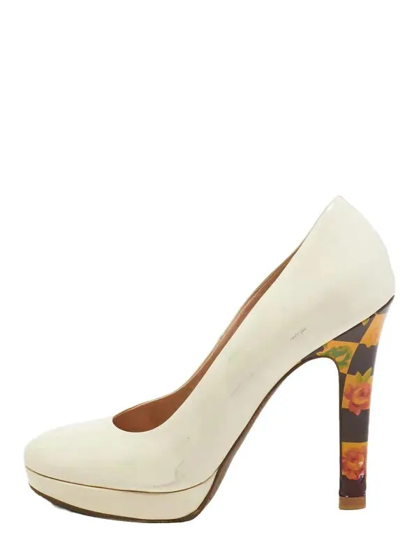 Versace 125mm Floral-heel Pumps - Neutrals