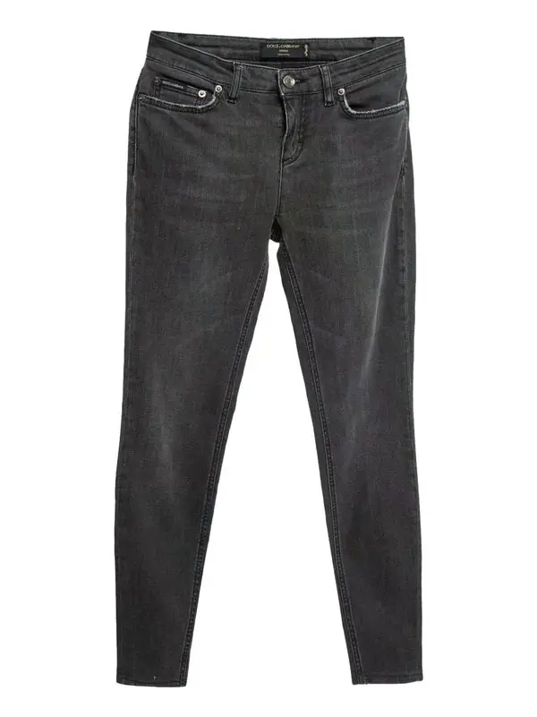 Dolce & Gabbana Logo-plaque Jeans - Black
