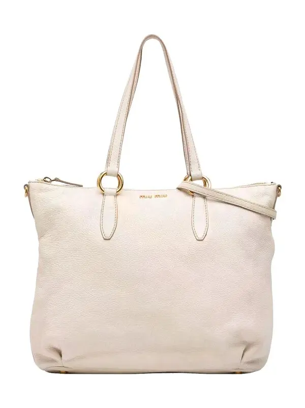 Miu Miu Vitello Phenix Satchel - White